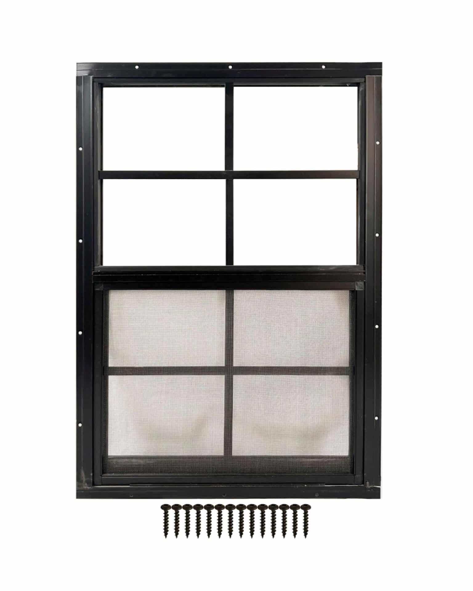 18" x 27" Aluminum Vertical Slider Flush Window - Shed Repair LLC