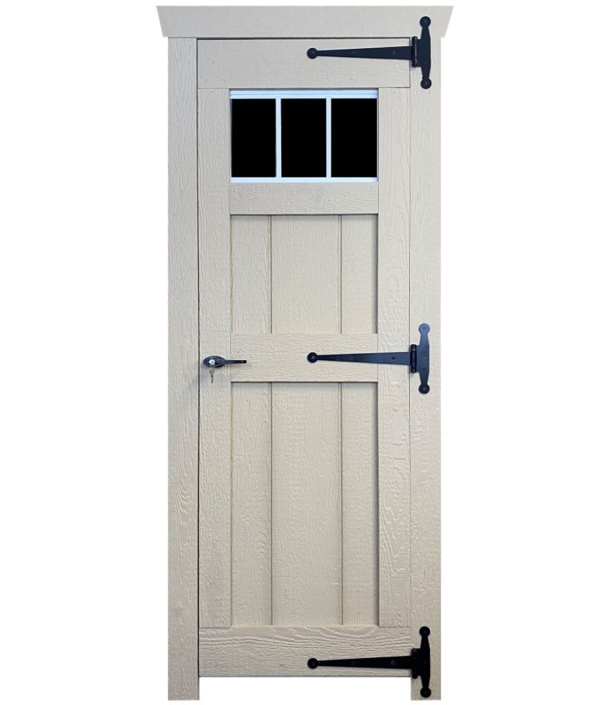 24" Transom Style Wooden Single Shed Door - Shed Repair LLC