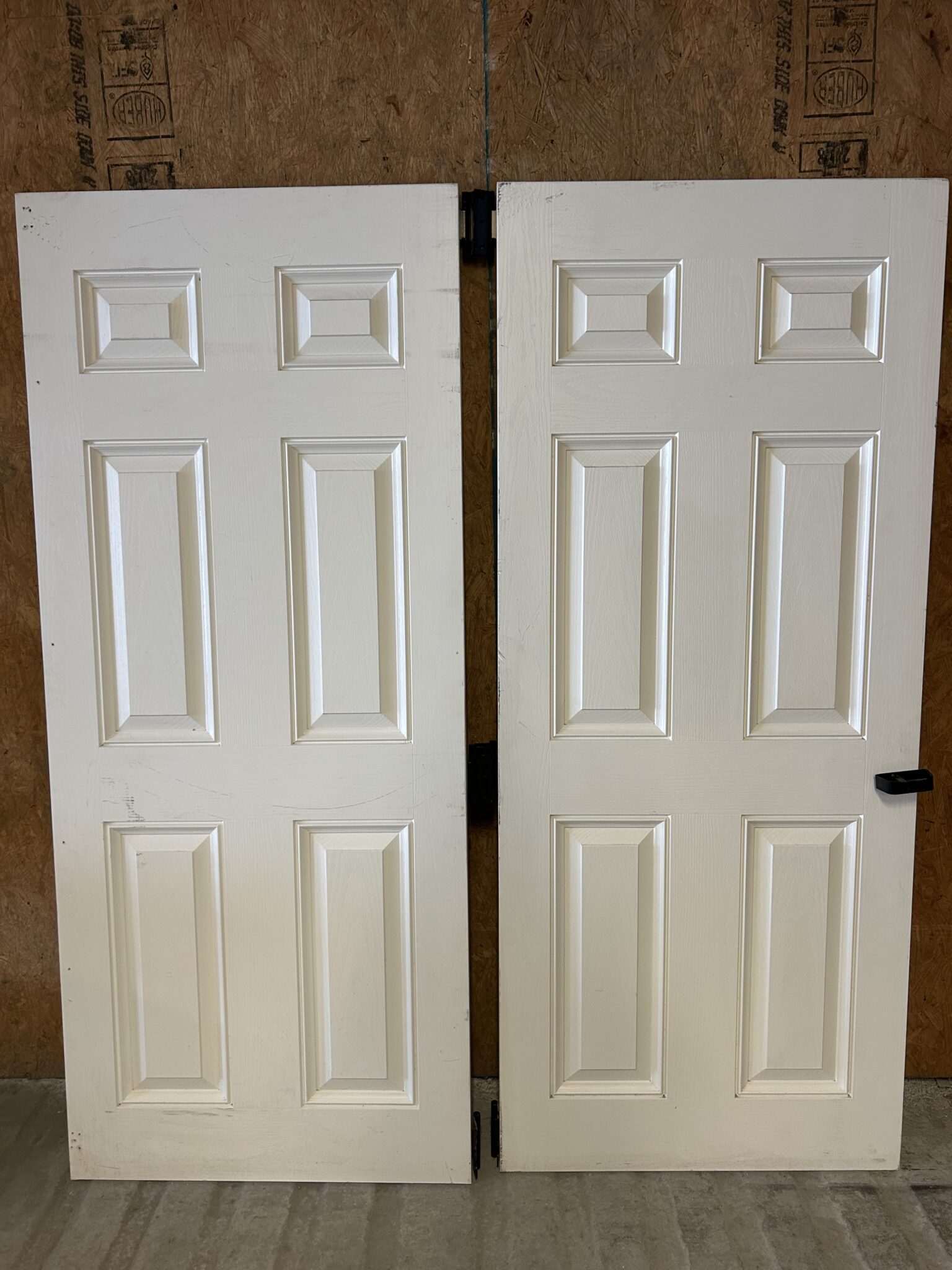 60"x72" Fiberglass 6-Panel Slab Shed Doors - Discounted - Shed Repair LLC
