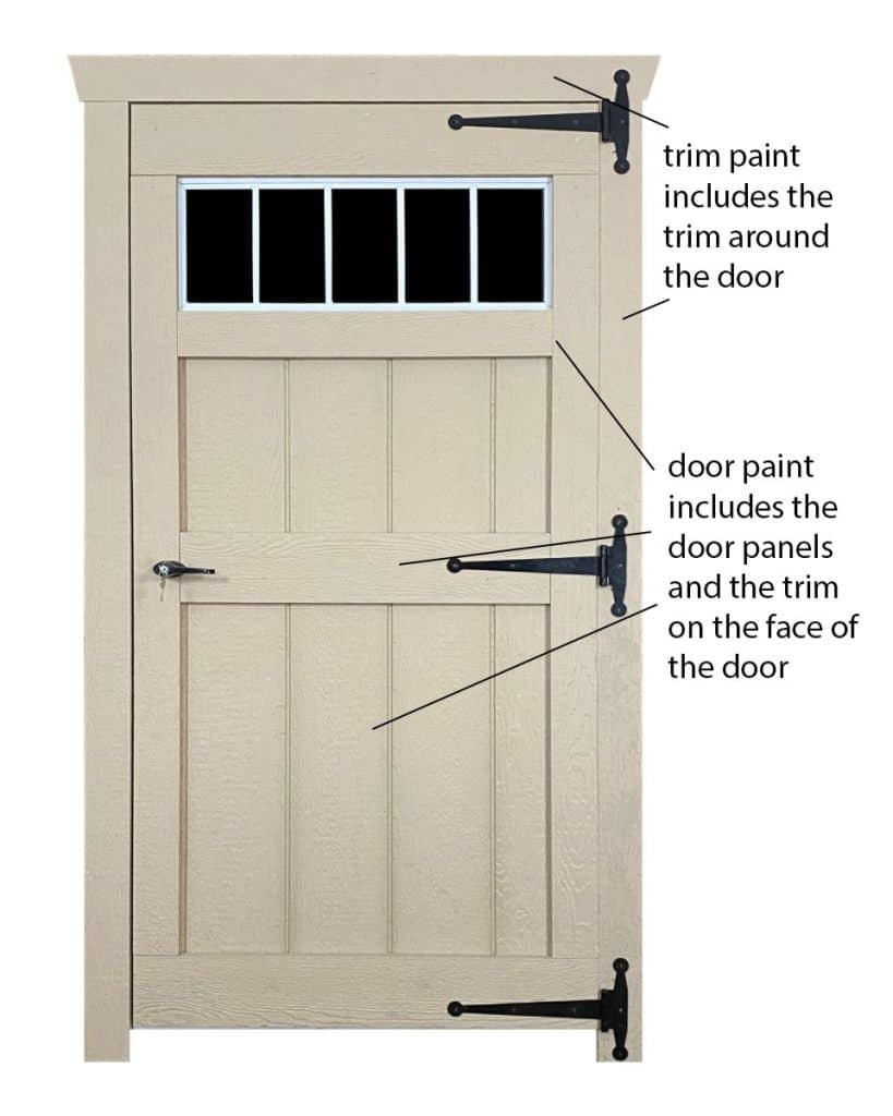 60" Transom Style Wooden Double Shed Doors - Shed Repair LLC