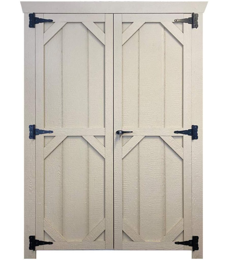 48" Colonial Style Wooden Double Shed Doors - Shed Repair LLC