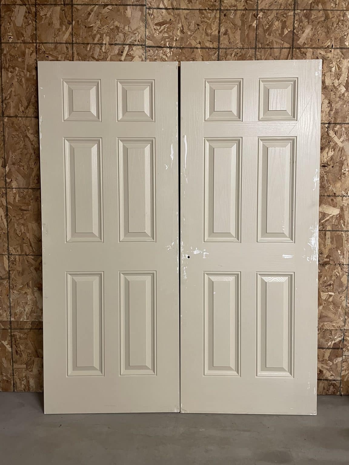 60" x 78" Fiberglass 6 Panel Slab Shed Doors - Shed Repair LLC