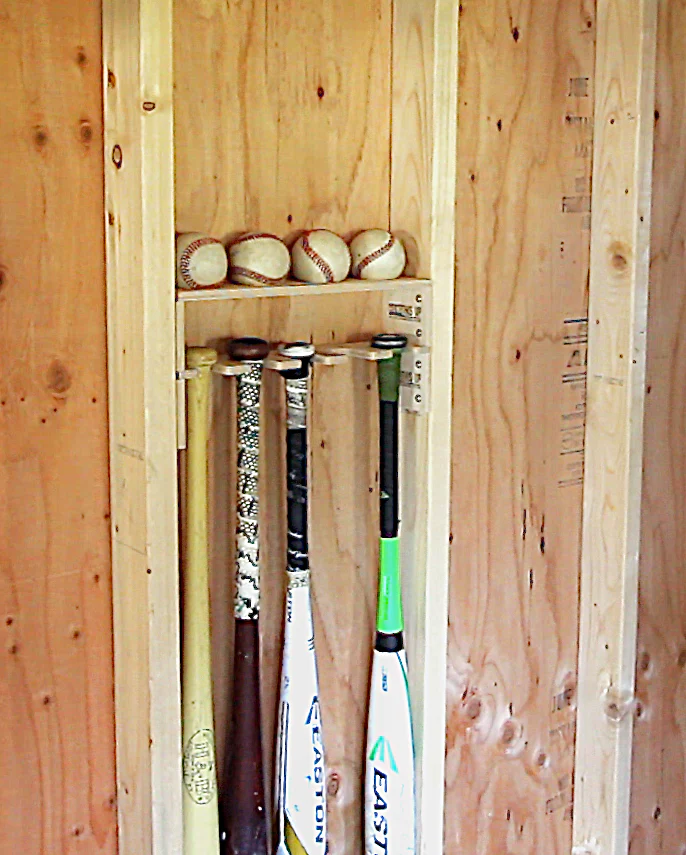 Baseball Bat and Ball Organizer - Shed Repair LLC